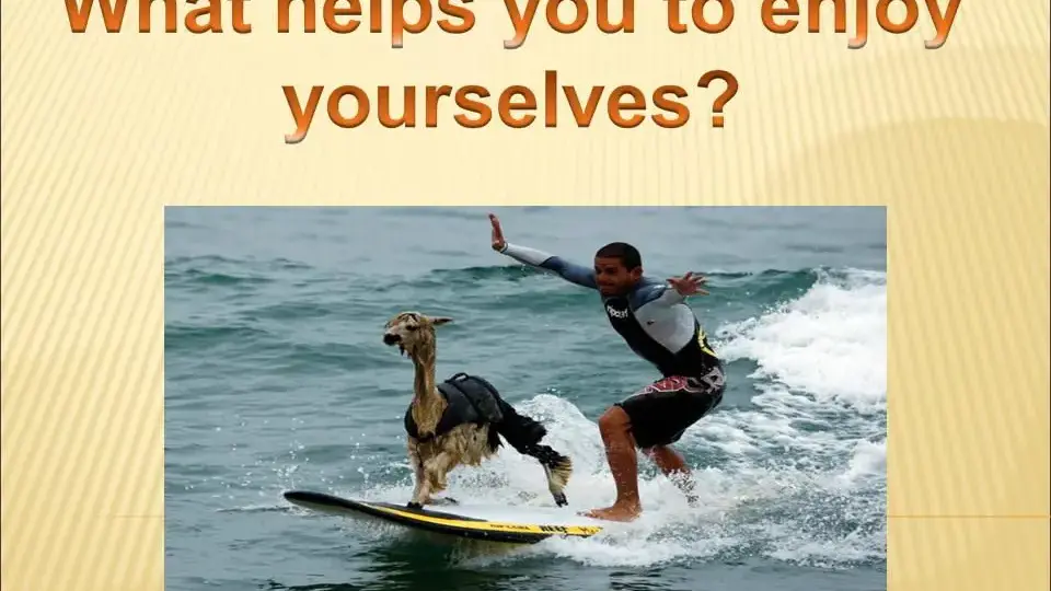 What helps you to enjoy yourselves? 11-й класс