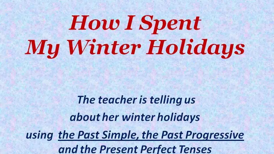 Слайд-фильм "My Winter Holidays"